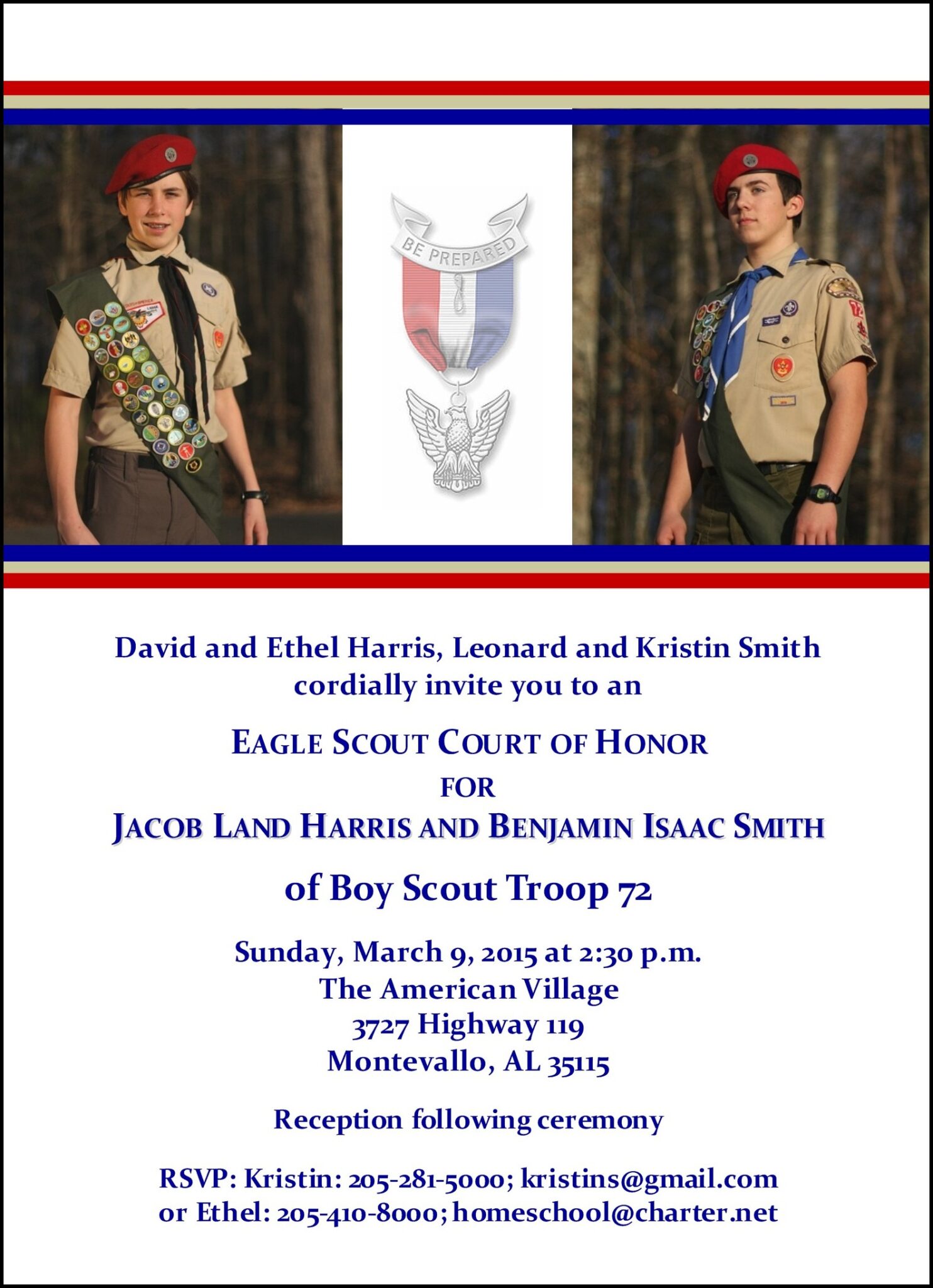 Brave Eagle Scout Invitation