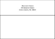 #6 Return Address Printed on Back Flap of Outside Envelopes