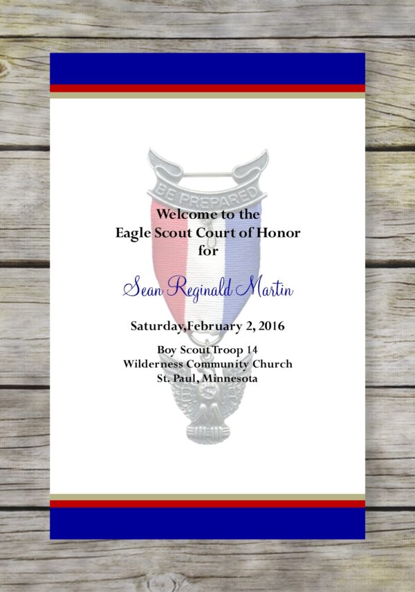 Honorable-Blue Eagle Scout Court of Honor Program