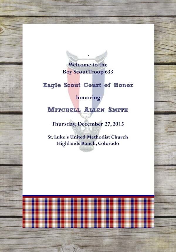 Memories Eagle Scout Court of Honor Program