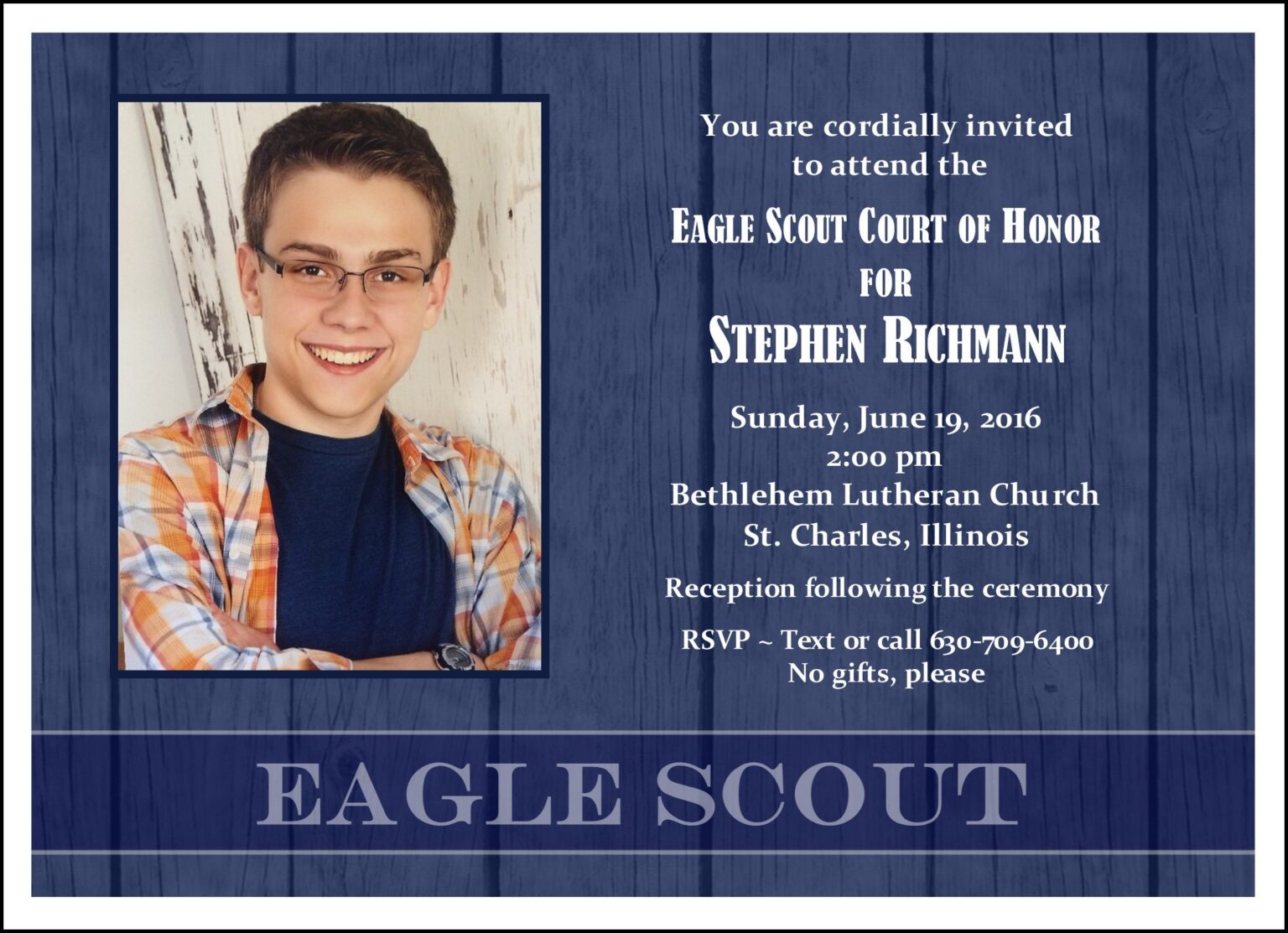 Eagle Scout Court of Honor Invitations