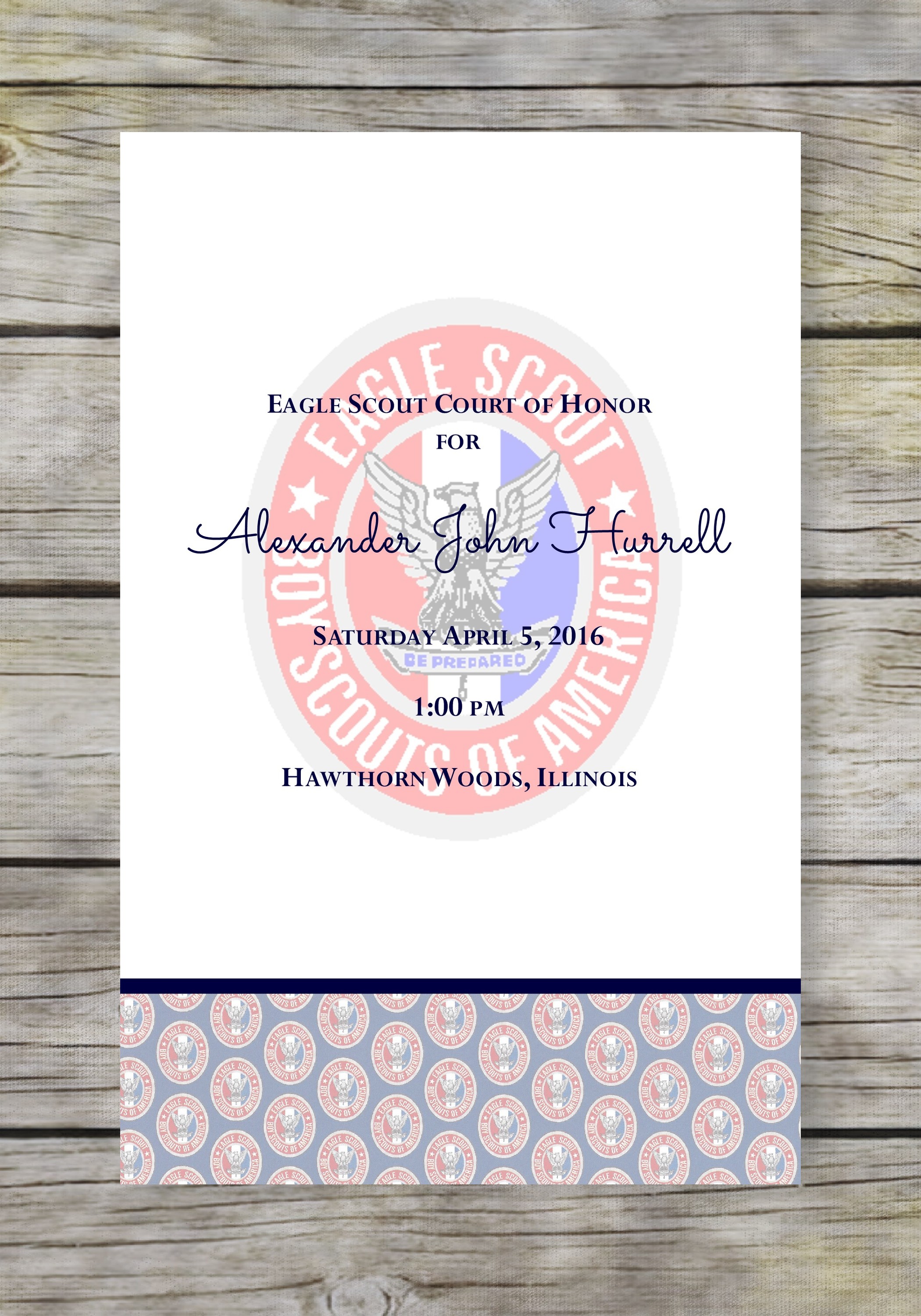 Scouting Eagle Scout Court of Honor Program