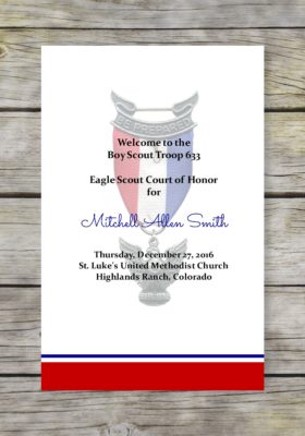 Simple Honors Eagle Scout Court of Honor Program