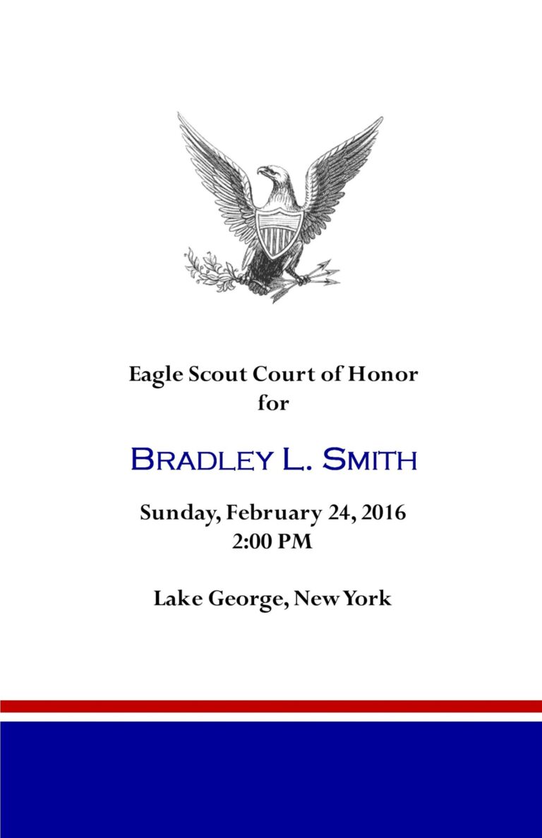 Eagle Scout Court of Honor Programs