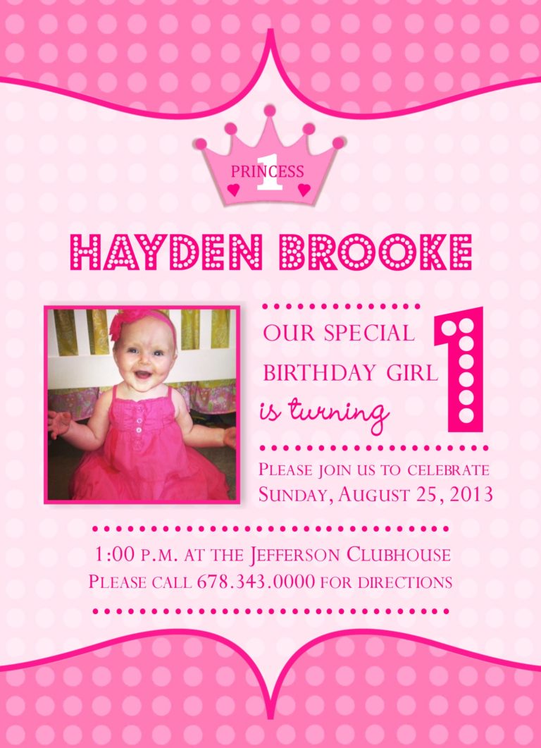 Pink Princess Party 3 Birthday Invitation