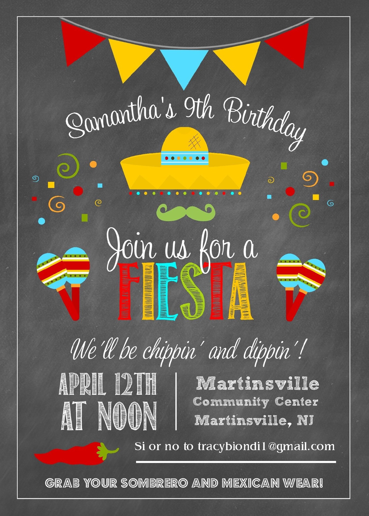 Cinco De Mayo PartyBirthday Invitation