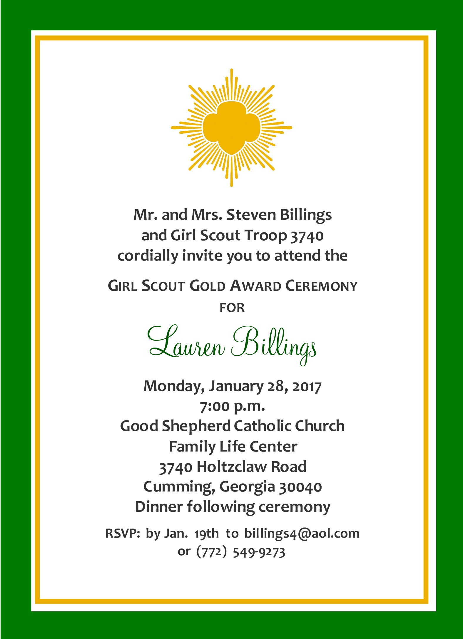 Girl Scout Invitation Template