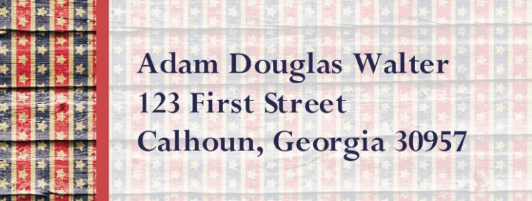 Wood Stars & Stripes Eagle Scout Return Address Labels (Sheet of 30)