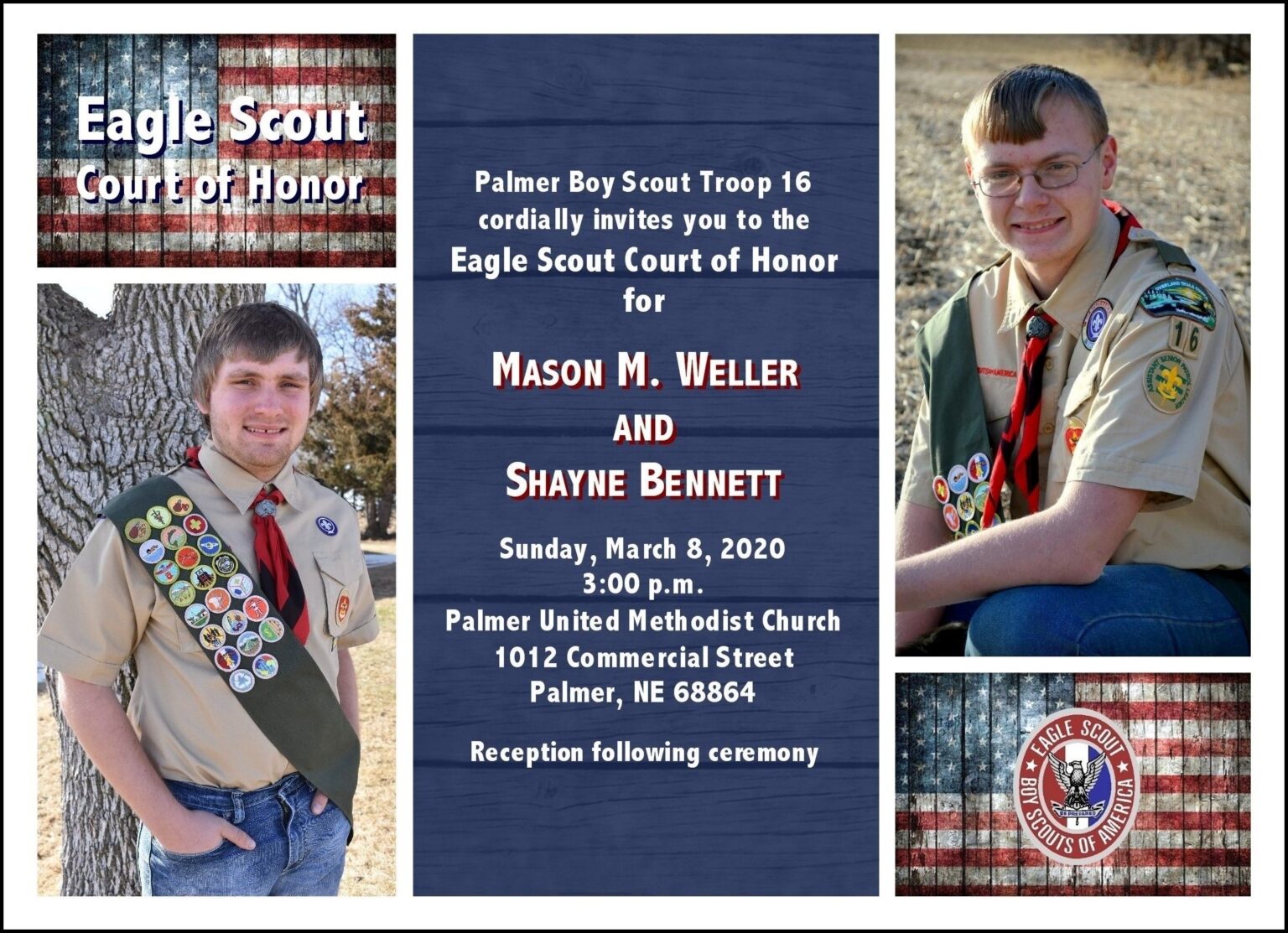 Eagle Scout Court of Honor Invitations
