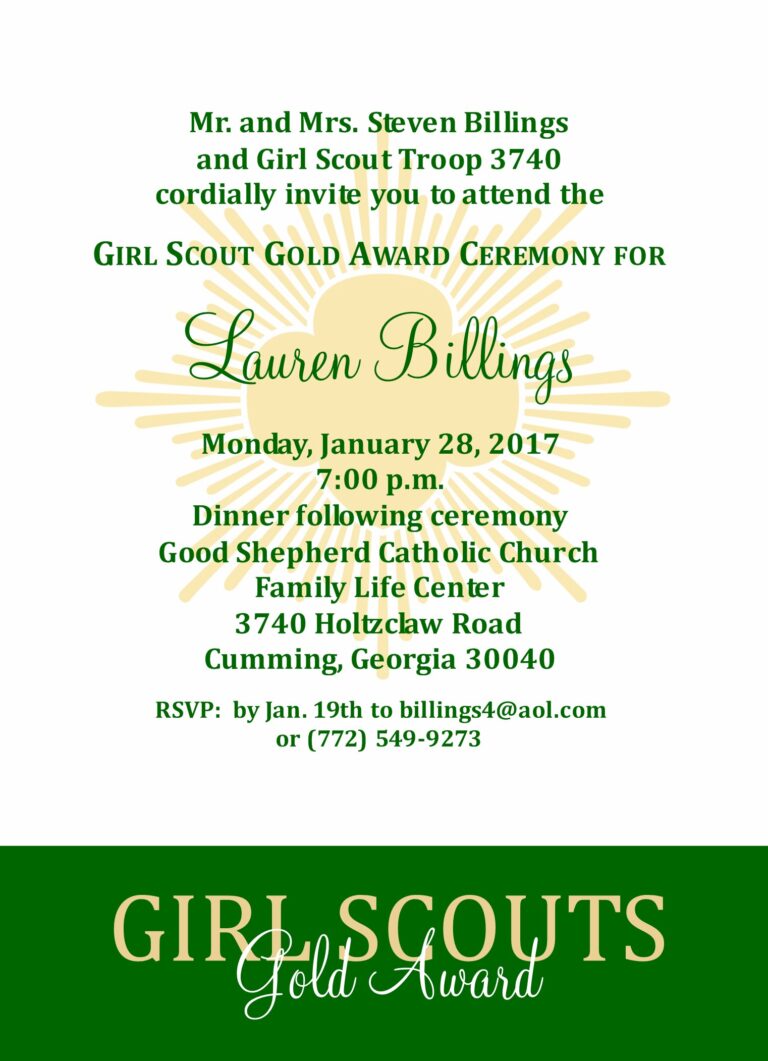 Courageous – Girl Scout Invitation