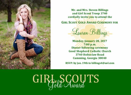 Courageous (photo) – Girl Scout Invitation
