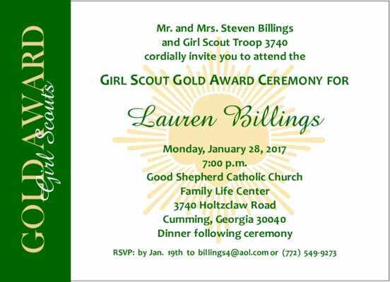 Helpful- Girl Scout Invitation