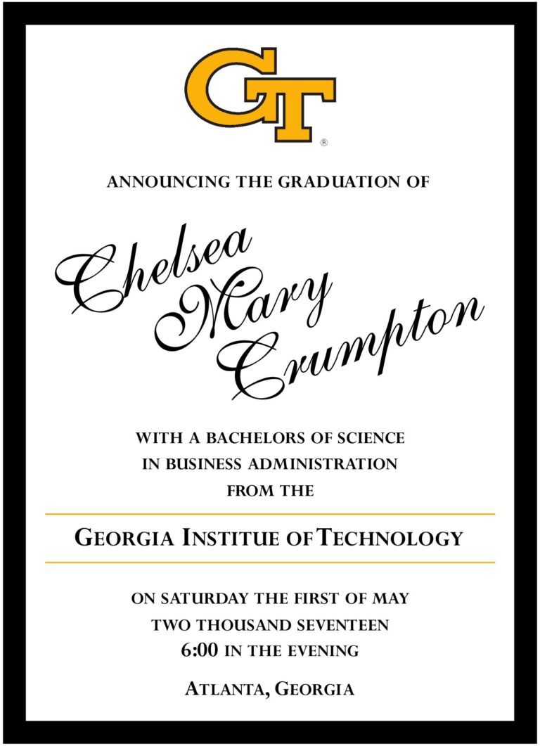 Classic Grad 2 – Graduation Announcement