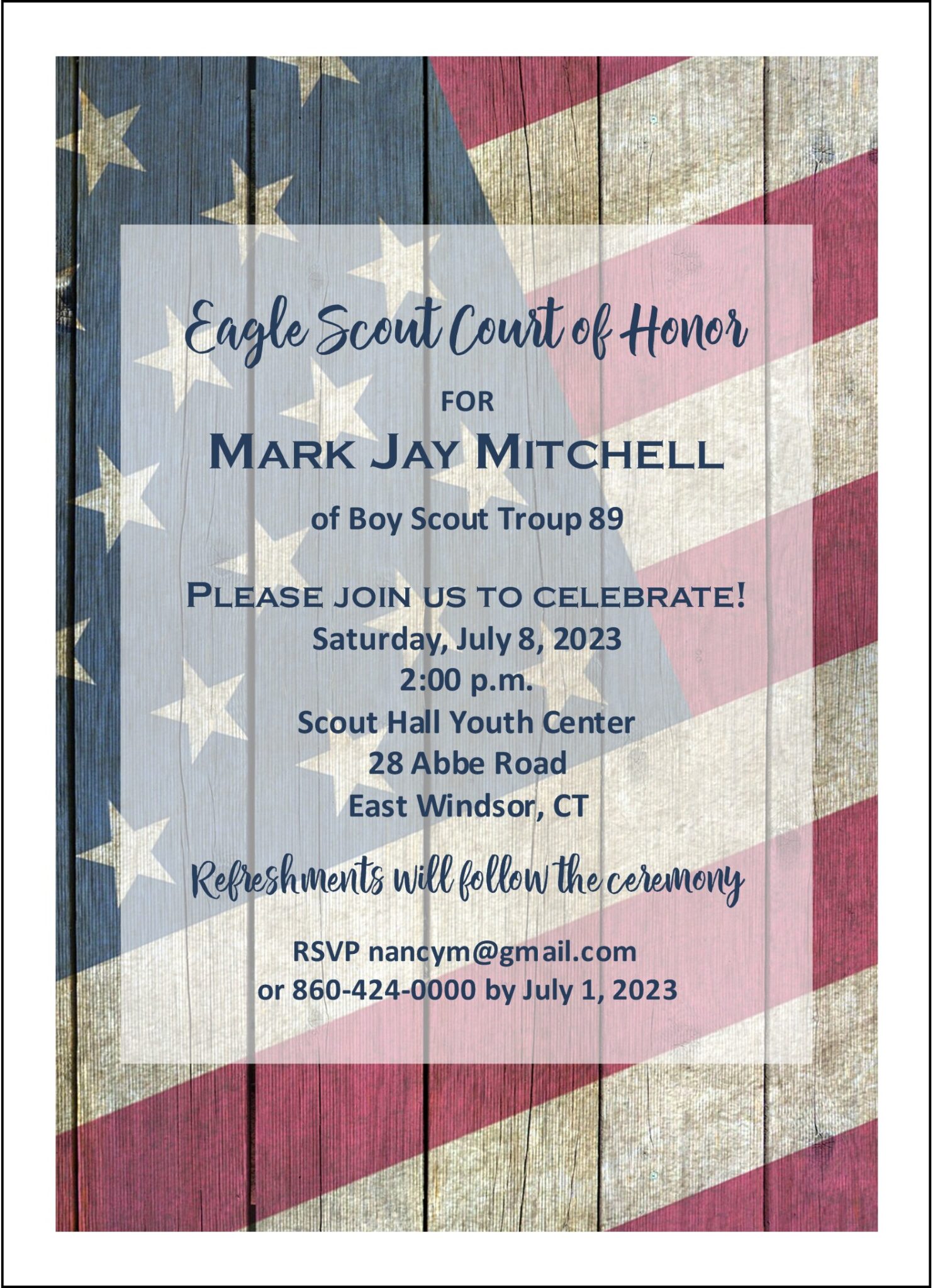 Eagle Scout Court of Honor Invitations